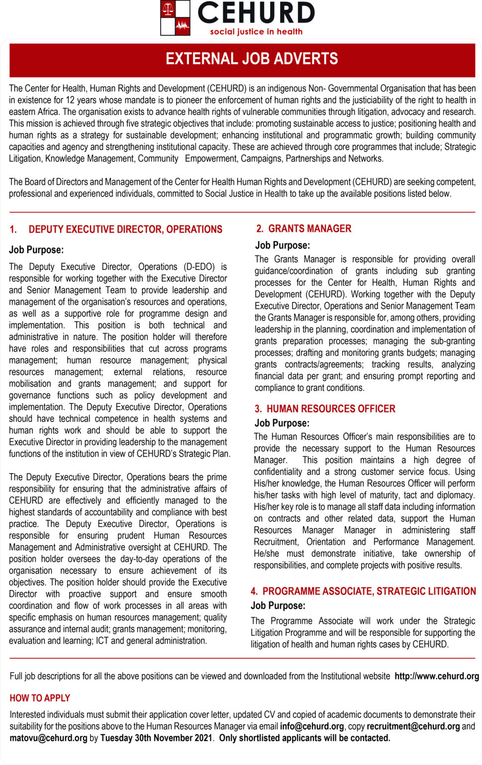 Join Our Amazing Team! - CEHURD