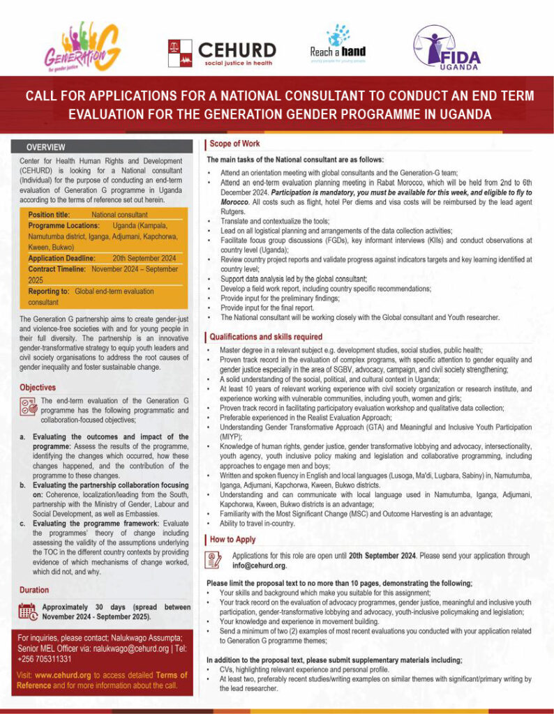 Call for Applications: National Consultant for End-Term Evaluation of ...
